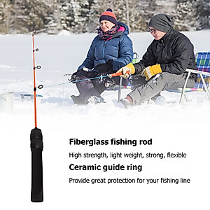 VBESTLIFE 50cm Mini Ice Fishing Rod,Ice Fishing Pole Ice Fishing Stick,Fishing Accessories