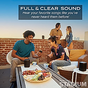 Rocksteady Stadium Portable Bluetooth Speakers - Wirelessly Connectible (4 Speakers) - Works Indoors and Outdoors - Up to 100 Foot Connection Range - Up to 16 Hour Battery Life