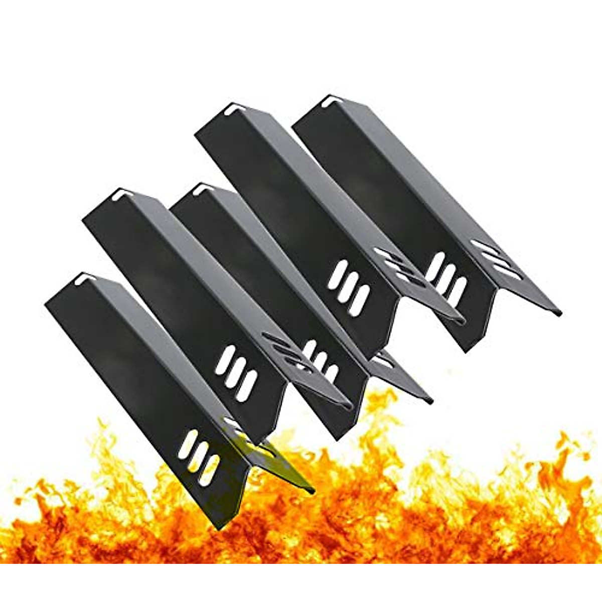 Adviace Bigbox Grill Heat Shield Plate for Backyard Grill BY13-101-001-12, BY13-101-001-13, GBC1460W, GBC1461W, 15 inch Burner Cover for Dyna-Glo DGF510SBP, DGF493BNP, Uniflame, BHG Grill (5 Packs)