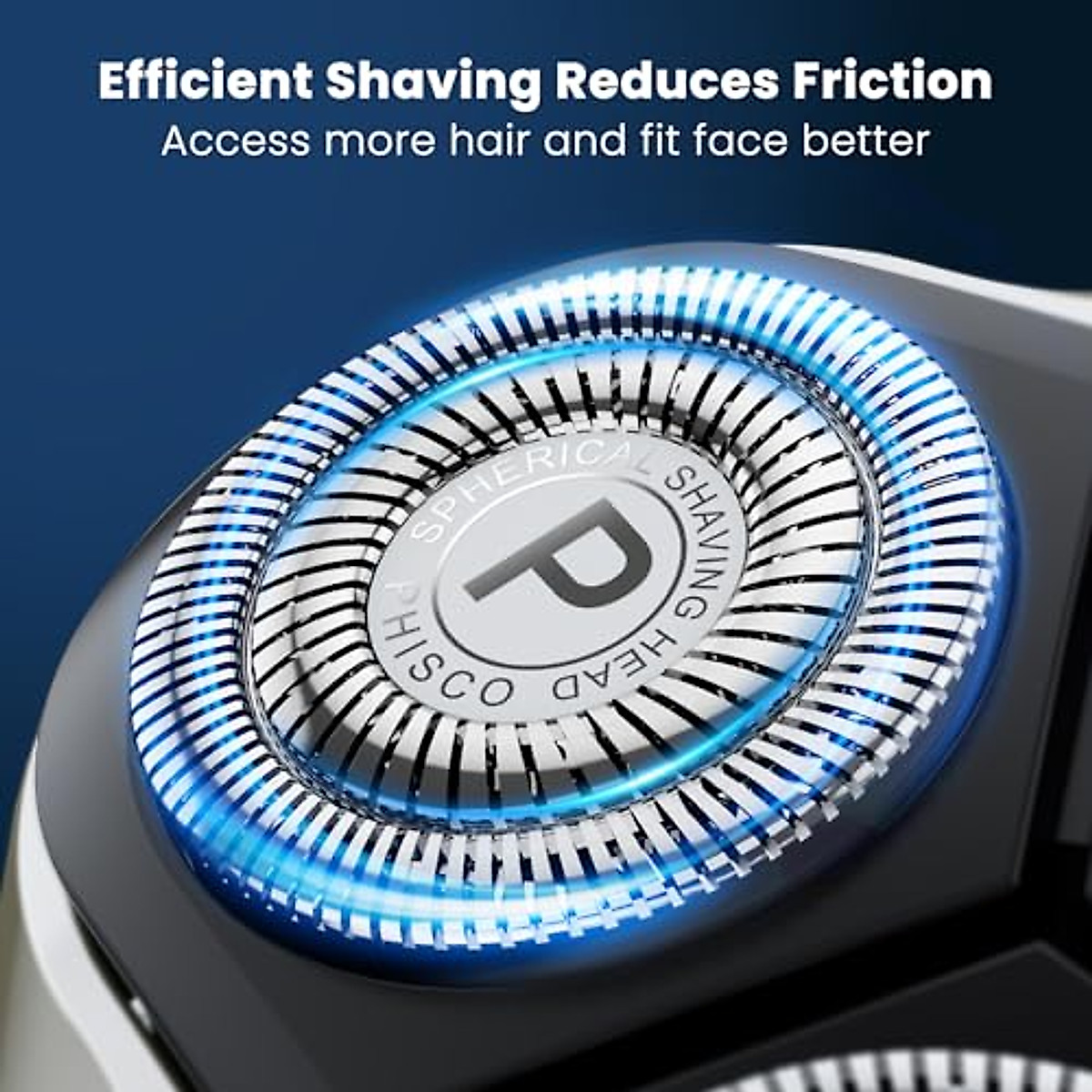 Phisco 203D-6A Replacement Shaver Heads (3-Pack) - ValueDuo Upgrade for RMS8112 Series | Waterproof Universal Fit Electric Razor Heads | Enhance Your Grooming Routine