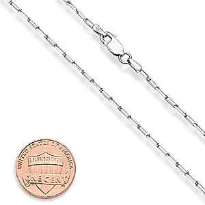 Miabella Solid 925 Sterling Silver Italian 2mm Paperclip Link Chain Necklace for Women, Made in Italy (Length 18 Inches (women's average length))