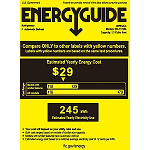 Impecca Compact Refrigerator Reversible Door Classic Refrigerator, Single Door All-Refrigerator Mini Fridge, 1.7 Cubic Feet, Stainless