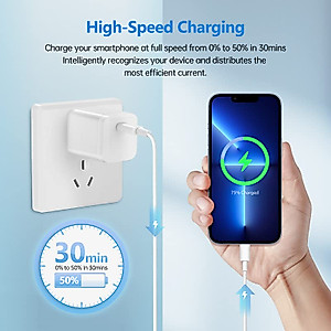Adaptive Fast Charger, CHINXDA 2-Pack 20W USB C Power Adapter PD3.0 Type C Wall Charger Block Box Cube Brick Plug for iPhone 13/12/11 /Pro Pro Max/SE,iPad,AirPods,Sumsung Galaxy, Smart Android Phones