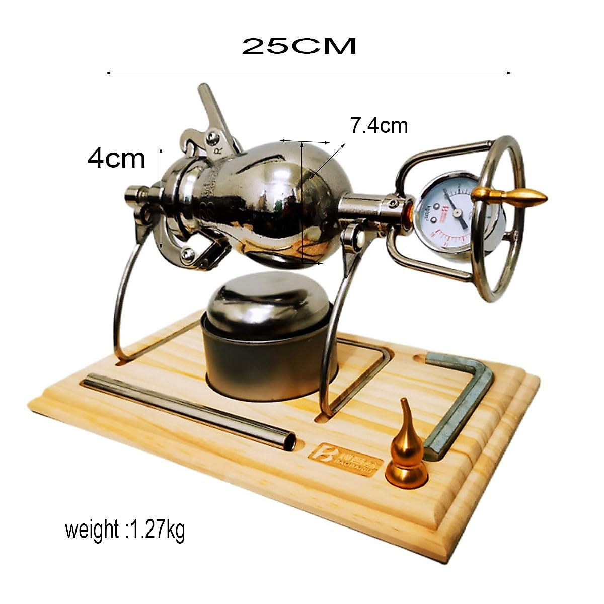 SchAan chinese popcorn maker high pressure popcorn makerTraditional Old-Fashioned Popcorn Machine, Mini Hand Popcorn Machine, Stainless Steel Popcorn Machine