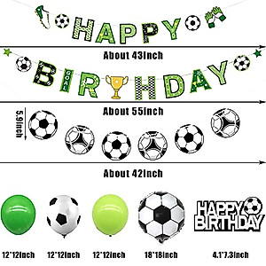 Soccer Birthday Party Decorations Soccer Happy Birthday Banner Soccer Balloons For Men’s Boy’s Soccer Birthday Party Sports Theme Party Football Theme Party Supplies