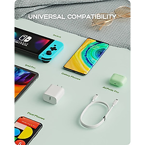 AIELF for iPad Pro/Air Charger, USB C Fast Charger for iPad Pro 12.9/11 inch 2021/2020/2018, iPad Air 4/5th Gen 10.9 inch, iPad Mini 6th Generation, Pixel 6/4a/3XL, 6.6ft USB C to C Charger Cable…