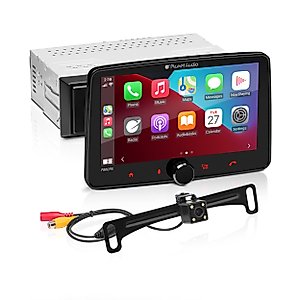 Planet Audio P80CPAC Car Stereo System, Apple CarPlay, Android Auto - Single Din, 8 Inch Touchscreen, Bluetooth Audio and Calling Head Unit, AM/FM Radio Receiver, No CD Player, USB, Hook to Amplifier