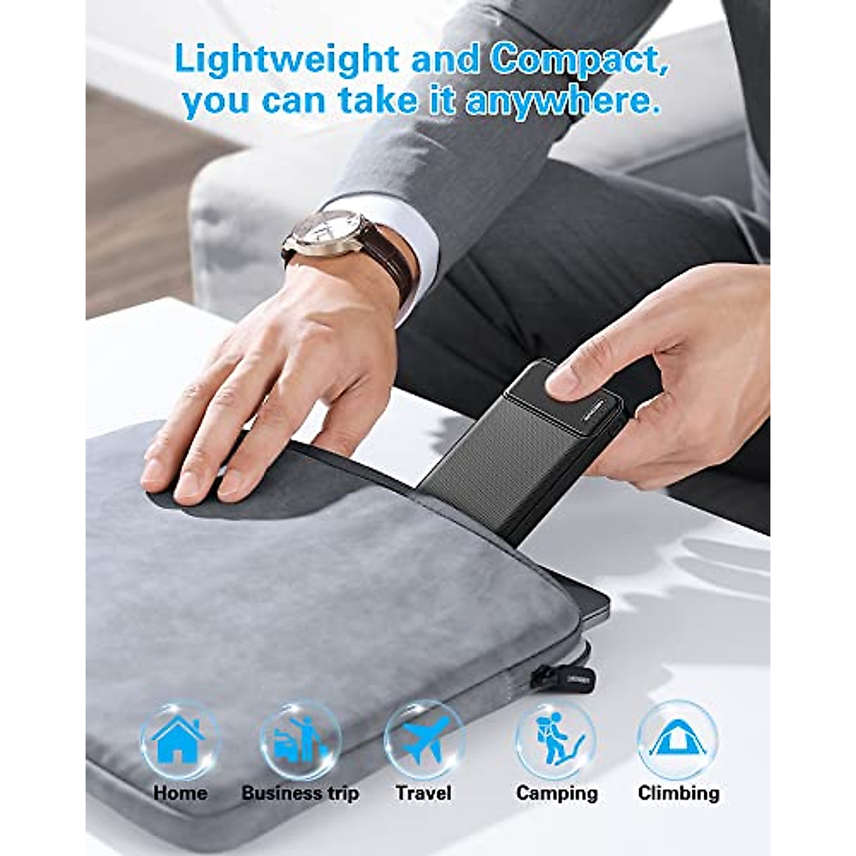 AsperX 2-Pack 10000mAh USB C Output Portable Charger Power Bank Fast Charging, Portable Phone Charger External Battery Pack for iPhone, Samsung, Huawei, and More[2023 Upgrade]