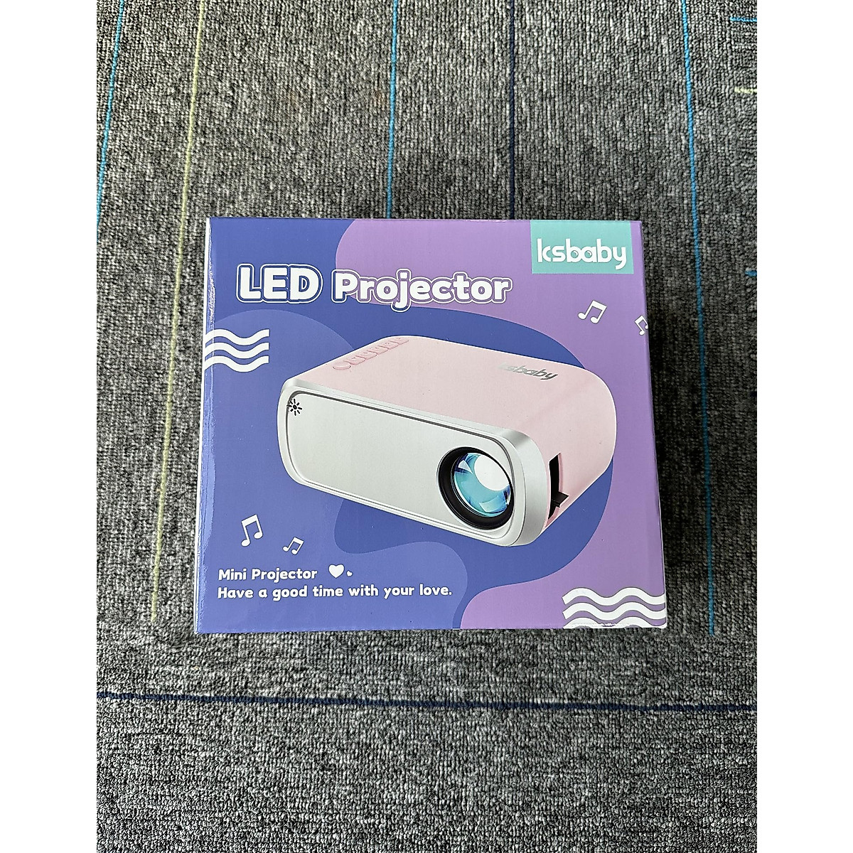Mini Projector Home Theater Portable Upgrade 1080P Supported, Phone Can Connect to Movie Wirelessly, Compatible with Smartphone/ Tablet/ Laptop/ TV Stick/ USB Drive, mint green (VF270GW)