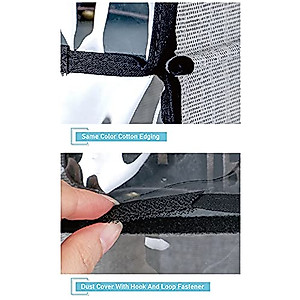 OULLYY Hanging Handbags Organizer for Closet, Multi-Layer Breathable Cotton Linen Fabric Closet Purse Storage Bag with Clear Dust Proof Cover (Gray A)