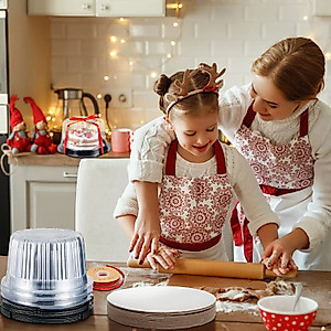 Juexica 25 Pack 6 Inches Disposable Plastic Cake Container with Thickened Cake Boards Cake Carrier with Clear Dome Lid Clear Plastic Cake Carrier for Transport, Storing, Displaying Cakes