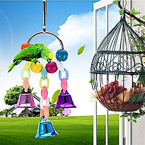 LoveAloe Bird Toy Parrot Cage Hanging Chew Toy with Bell Swing Toys