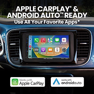 BOSS Audio Systems Elite Series BE7ACP Car Stereo - Apple CarPlay, Android Auto, Double Din, 7 Inch Touchscreen, Bluetooth, No CD DVD Player, AM/FM Radio Receiver, USB, SD