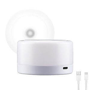 S SELDORAUK Touch Night Lights for Kids with Dimming Function, Rechargeable Baby Nursery Night Light, Dimmable Bedside Lamp for Breastfeeding and Sleep (White, 2Pack)