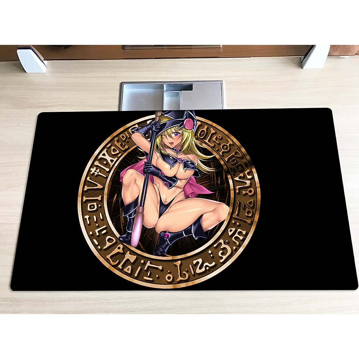 New Mlikemat Playmat Magi Magi Magician Gal TCG CCG Trading Card Game Mat without Zones + Free Bag (ZD039-436-K- no zones)