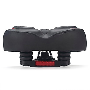 Oversized Comfort Bike Seat Most Comfortable Extra Wide Soft Foam Padded Exercise Bicycle Saddle for Men Women Senior, Universal Fit for Cruiser, Stationary, Spin Bikes & Outdoor Cycling