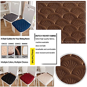 CUNCOO Kitchen Chair Cushions Set of 6 Dining Chair Pads 18"x18" Non Slip Seat Cushions Memory Foam Pads for Indoor Outdoor Home Office