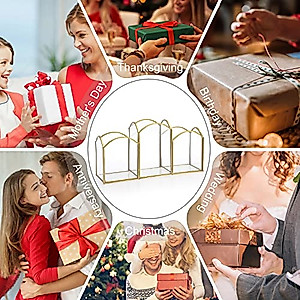 ELLDOO 3 Slots Glass Makeup Brush Holder Organizer for Vanity Dresser, Semicircle Rim Design, Pen Cup Holder Pencil Holder for Office Desk