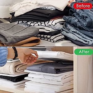 Adorila 10 Pack T Shirt Organizer Closet Organizer Clothing Trays, Folding Clothes Board Stackable, Shirt Receipt Board Organizer