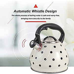 Tea kettle, Red Whistling Tea Kettle for Stove Top, Stainless Steel Cute Teapot with Handle, Induction Cooker Household Kitchen (Color : Red, Size : 3L)