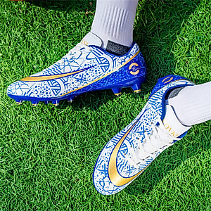 KAEAEILSS Men’s Soccer Cleats Football Boots Professional Training Turf Mens Outdoor Indoor Sports Athletic Big Boy's Sneaker