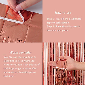 RUBFAC 50th Birthday Decorations for Women, Rose Gold 50 Birthday Party Decoration for Her, Happy 50th Birthday Banner,Fringe Curtain, Sash, Cake Topper And Number Balloon