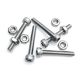 50pcs M3 x 20mm Hex Socket Screw Bolt Knurling DIN912 Stainless Steel Nut
