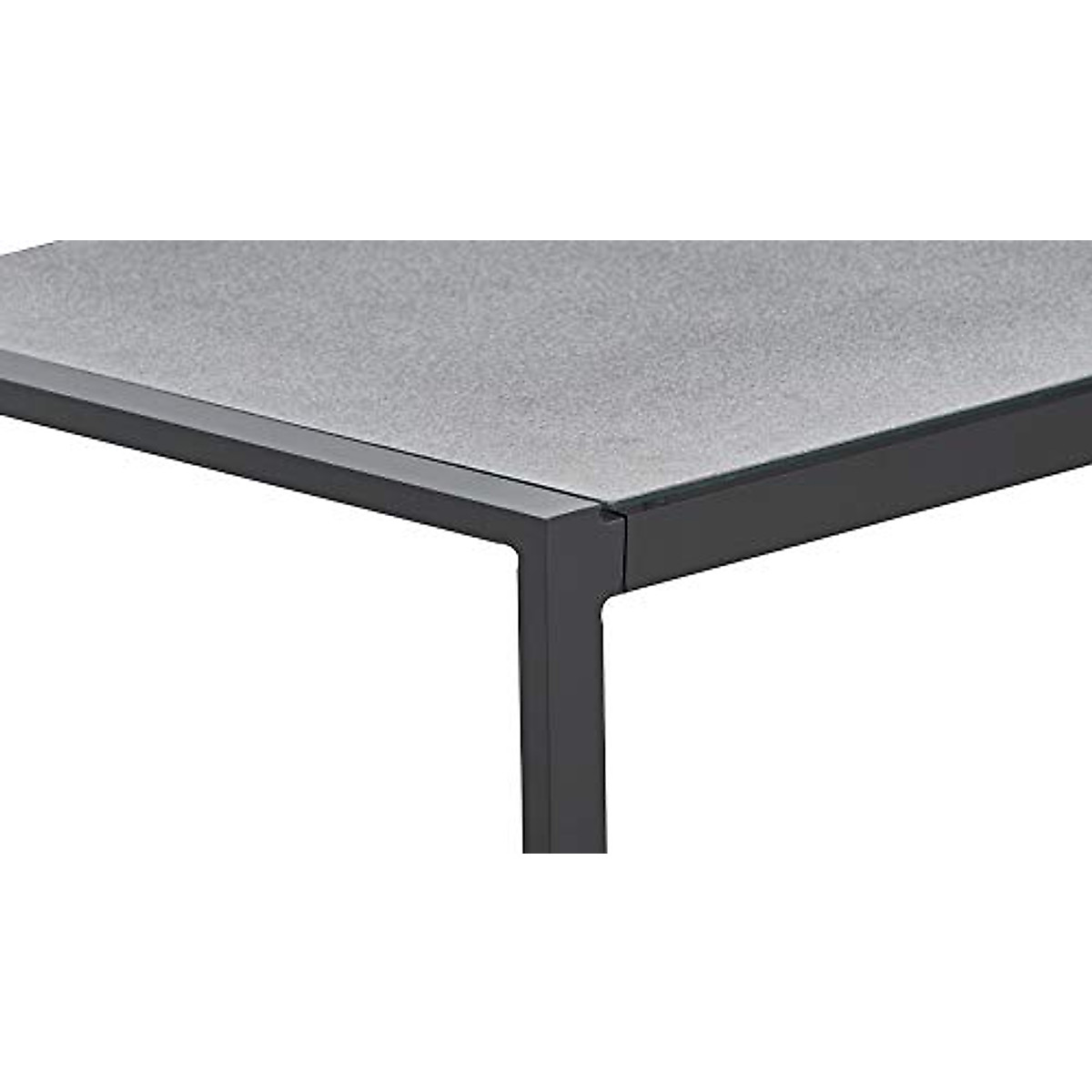 Tommy Hilfiger Hampton Modern White Mesh Outdoor Patio Furniture Collection Gunmetal Frame, Coffee Table, Gray