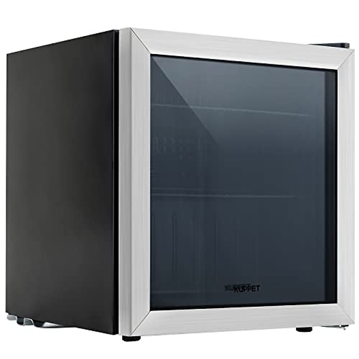 TABU 65 Can Beverage Refrigerator,Mini Fridge with Glass Door, Display Front Beverage Cooler with Adjustable Shelves for Beer Soda or Wine, Ideal for Home, Office or Bar (1.6 Cu.Ft)