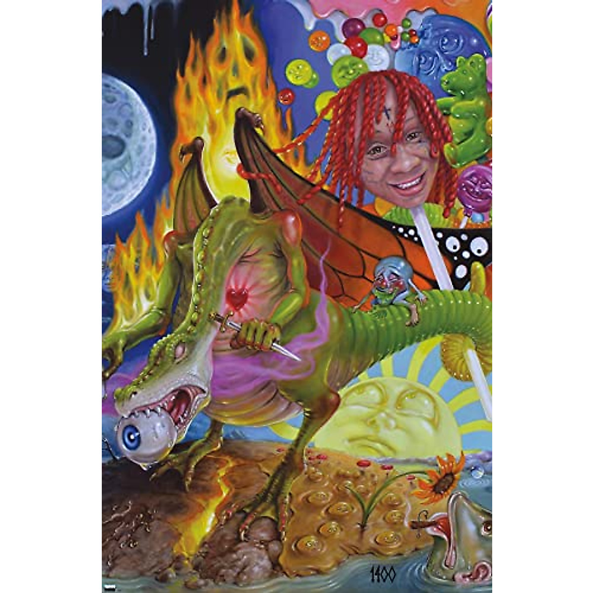 Trends International Trippie Redd - Trip at Knight Album Cover Wall Poster, 22.375" x 34", Unframed Version