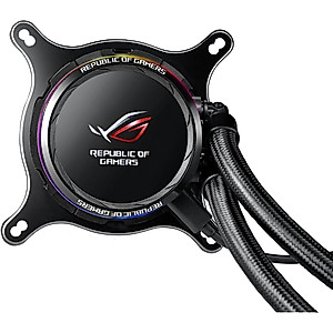 Asus ROG RYUO 240 RGB AIO Liquid CPU Cooler 240mm Radiator Dual 120mm 4-Pin PWM Fan with OLED Panel & Fan Control 1.77"