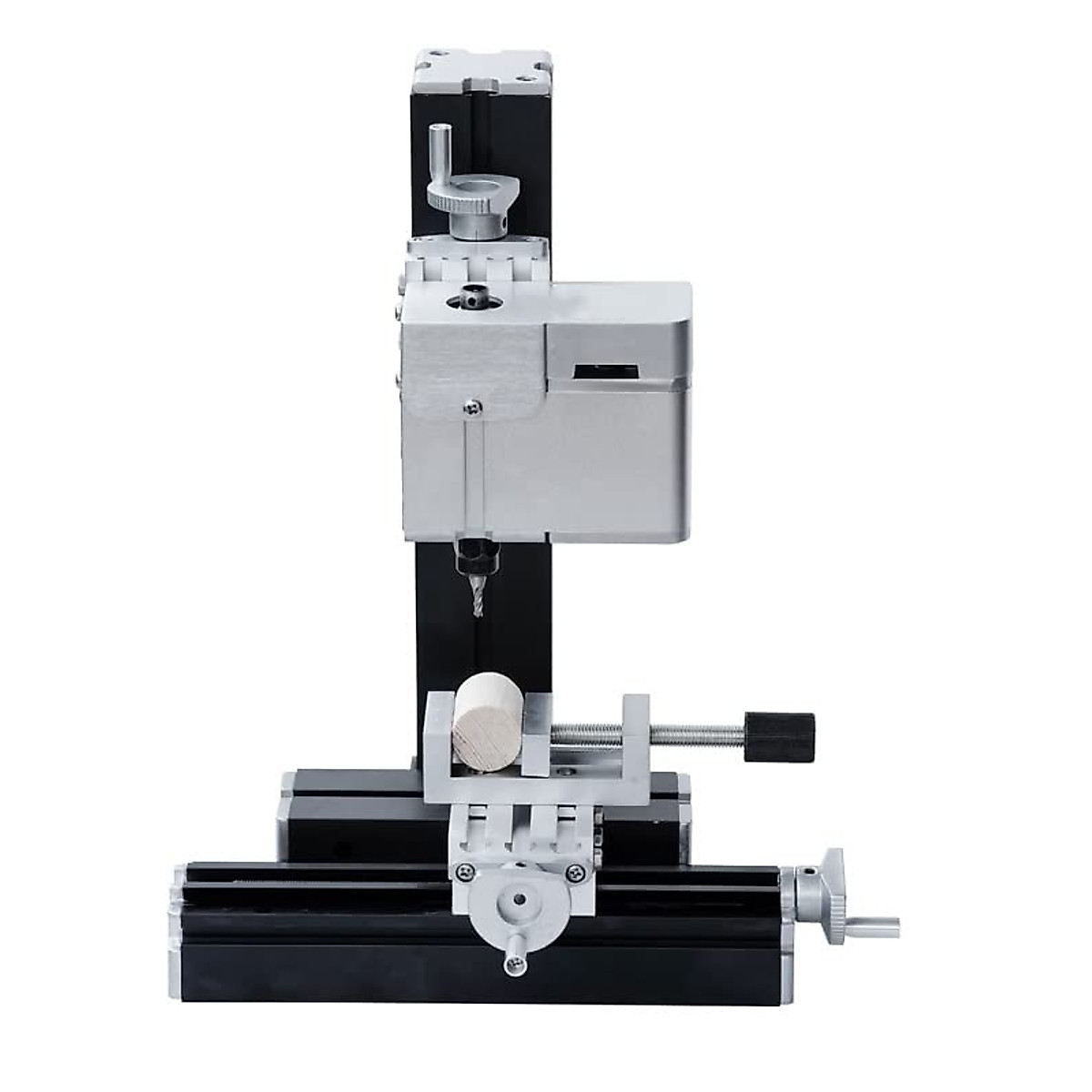 UTEYEEW 36W Mini Electroplated Metal Milling Machine, Didactical Hobbyist Woodworking Craft Miniature Wood Lathe Machine Miniature Miller 20000r/min