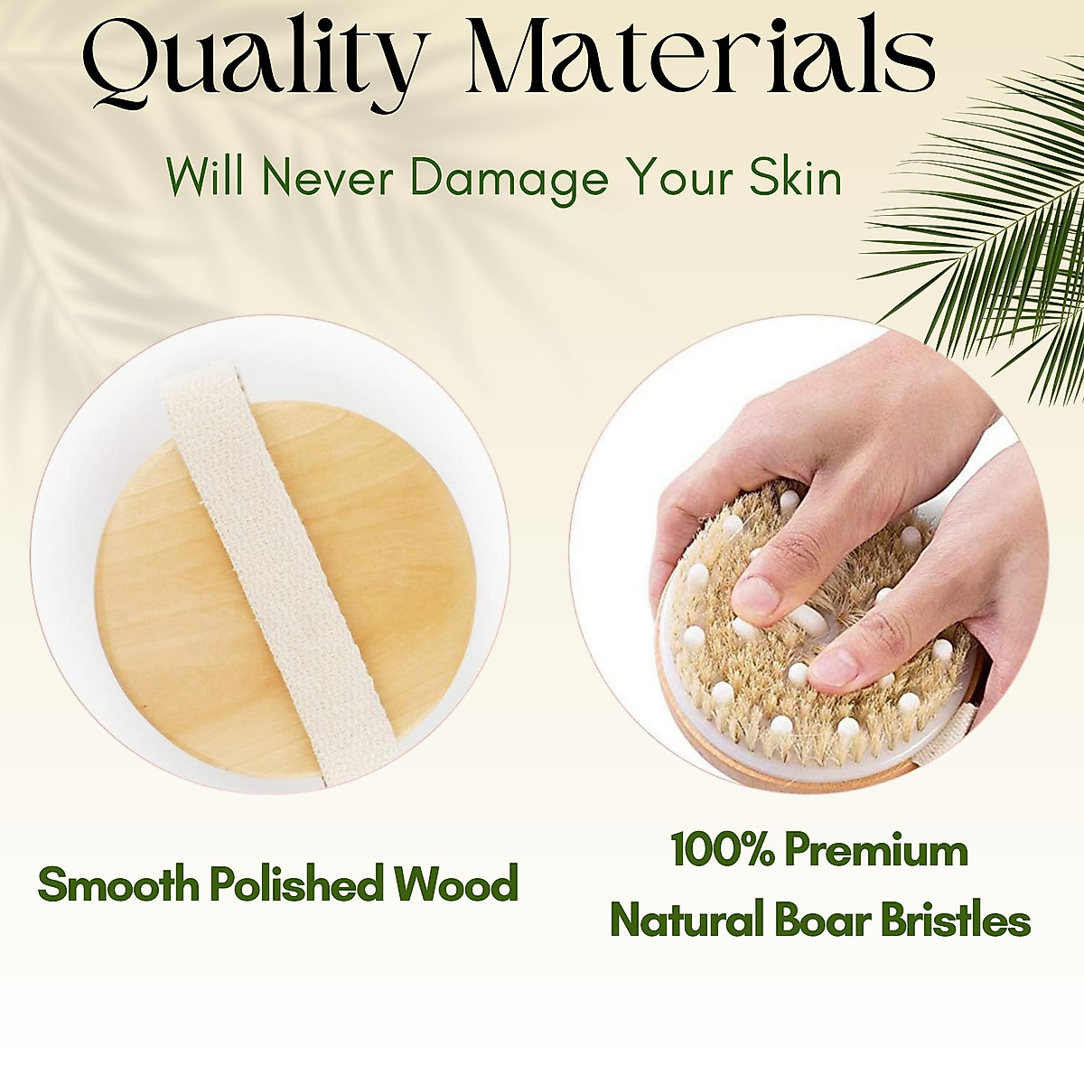 Premium Dry Brushing Body Brush, Best for Exfoliating Dry Skin, Lymphatic Drainage and Cellulite Treatment, Organic Spa Massage Scrub Brush with Soft Boar Bristles, Great Gift for A Glowing Skin