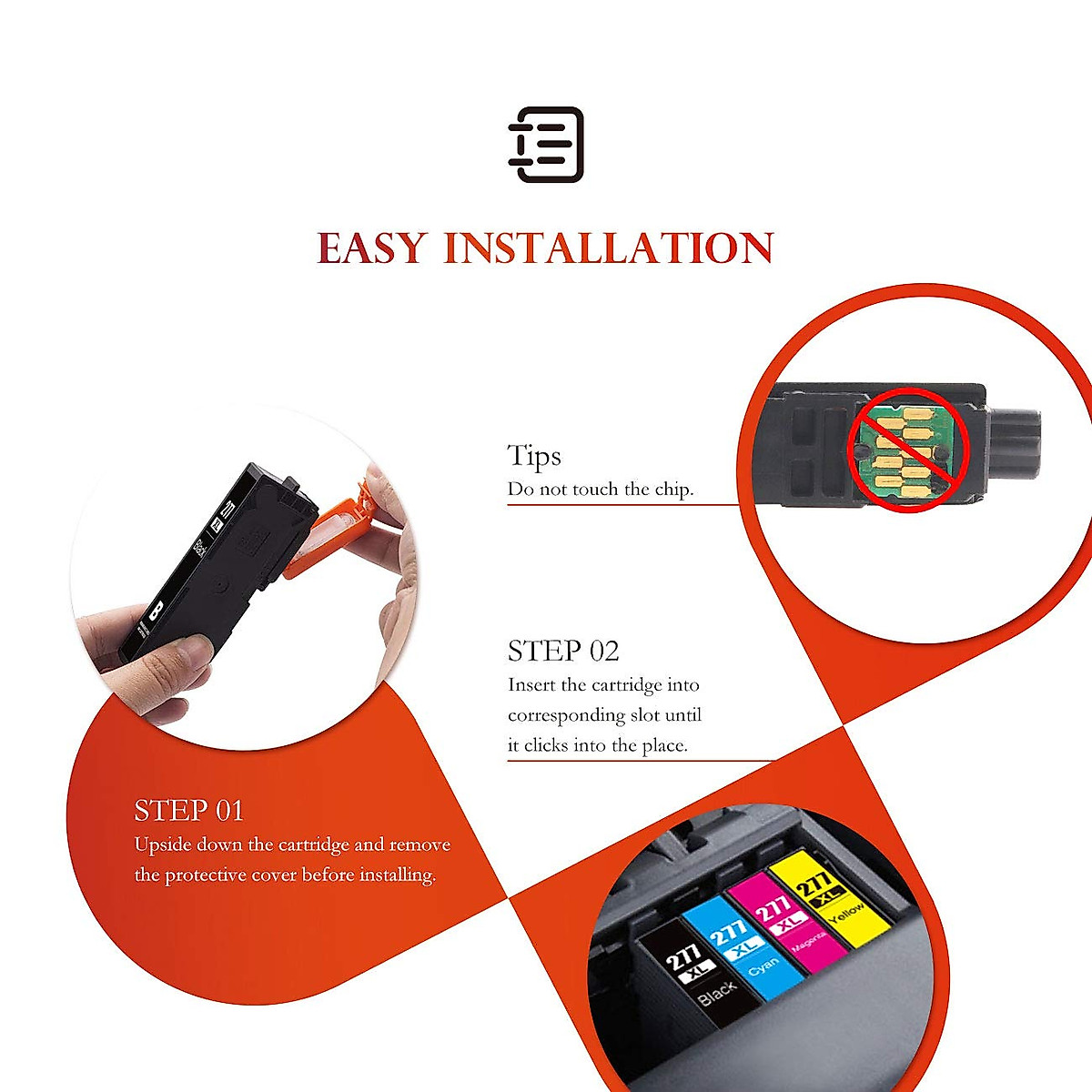 ejet Remanufactured Ink Cartridge Replacement for Epson 277XL 277 T277XL to use with XP-960 XP-970 XP-850 XP-860 XP-950 Printer(2 Black, 1 Cyan, 1 Magenta, 1 Yellow,1 Light Cyan,1 Light Magenta)7 Pack