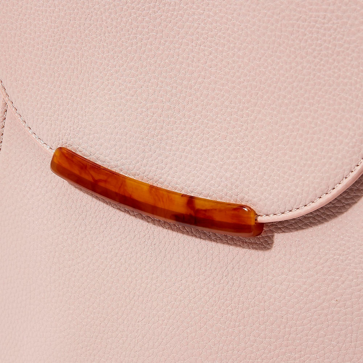 KATIE LOXTON Dani Tortoiseshell Womens Vegan Leather Convertible Strap Top Handle Purse Backpack Dusty Pink