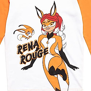Miraculous Rena Rouge Little Girls Pajama Shirt and Pants Sleep Set Orange/White 5-6