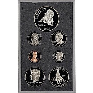 1995 S US Silver Prestige Proof Set 7 Coin set Civil War Battlefield Commemorative Coins Proof