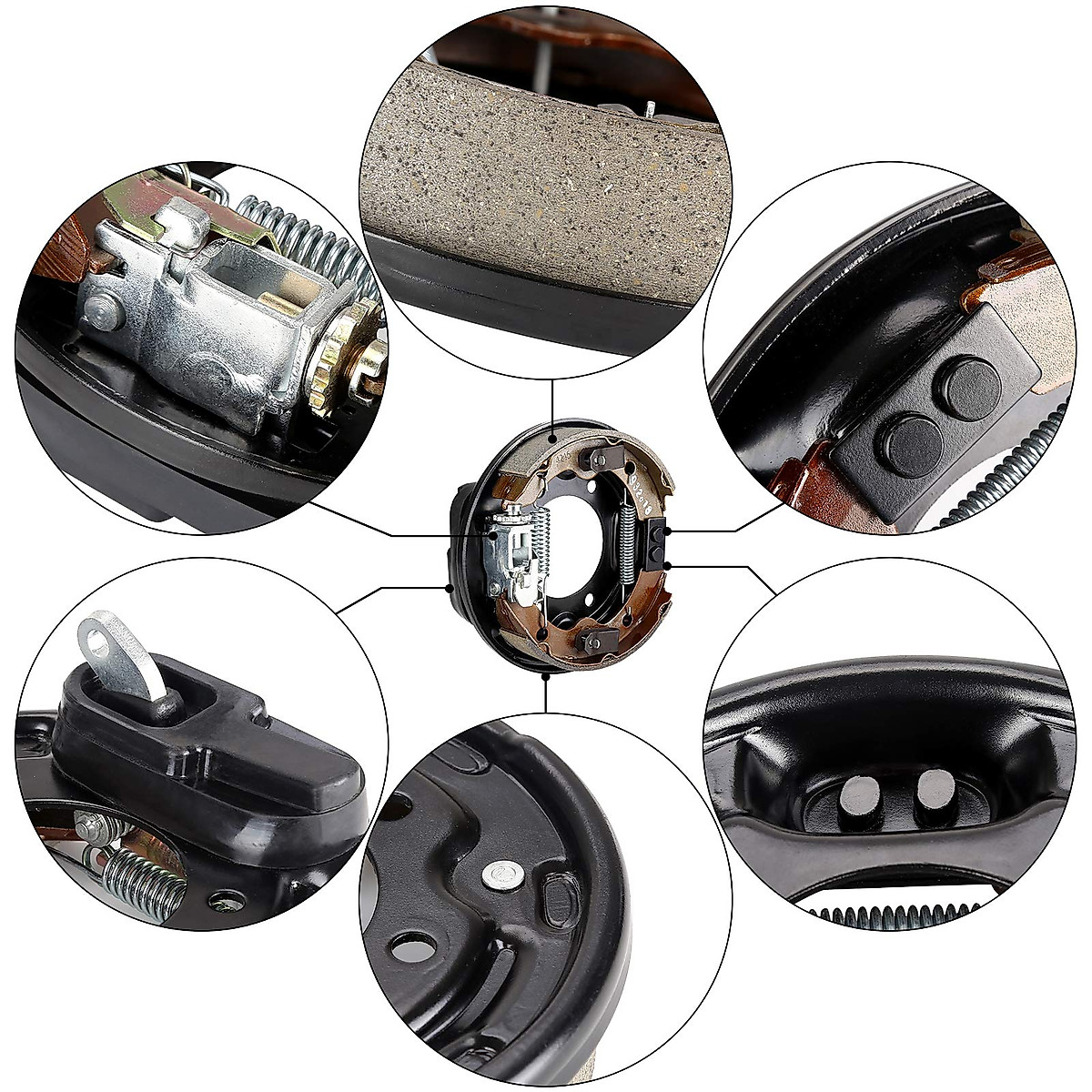 10L0L Golf Cart Brake Assembly for 1995-Up Club Car DS and Precedent, Tempo 2018-up Golf Cart, Driver & Passenger Side Rear Brake Cluster Club Car Brake Kit 101823301 103380202