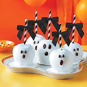 AIMUDI Black Bows for Gift Wrapping 2.5" Premade Black Twist Tie Bows for Crafts Pre-Tied Black Satin Ribbon Bows Small Gift Bows for Treat Bags Party Favors Wedding Decorations - 50 Counts