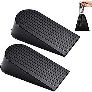 Door Stoppers, Large Door Stopper Rubber Door Stops for Carpet Heavy Duty Door, Door Stoppers for Bottom of Door on Tile, Concrete, Carpet, Wooden Floor 2 Pack