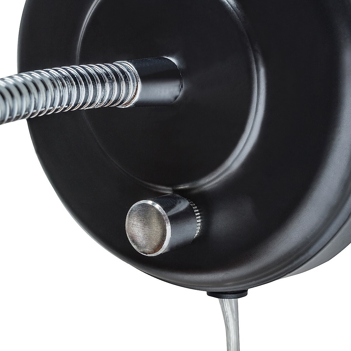 AN.KLN Plug in Wall Light Flexible Gooseneck Reading Lamp with Switch, Vintage Industrial Black Metal Bedside Wall Lamp, 1.8m Cable, E27 Socket, for Bedroom Living Room Study,1Pack