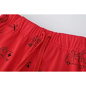 BIBNice Toddler Boys Clothes Kids Summer Short Sleeve Little Boys Clothing Sets Firetruck Size 3T