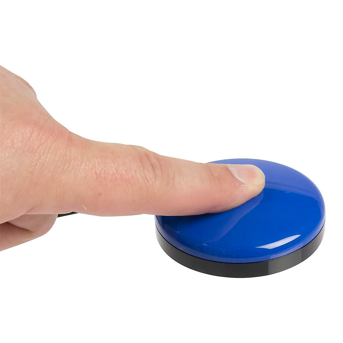 AbleNet Buddy Button Blue Switch - Large Tactile Assistive Technology Adaptive Switch Device for Accessibility - Product# 57600