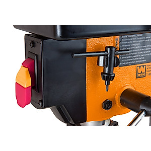 WEN 4208T 2.3-Amp 8-Inch 5-Speed Benchtop Drill Press & DPA2513 24-by-12-Inch Drill Press Table with an Adjustable Fence and Stop Block