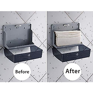 Black Paper Towel Dispenser Wall Mount, C Fold Paper Towel Dispenser, Multifold Trifold Paper Towel Dispenser Commercial and Home Use, Bathroom Tissue Holder,by Cq acrylic