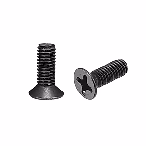 uxcell M3.5 x 10mm Phillips Screw Fastener Black for Laptop PC TV Fan Switch 200pcs