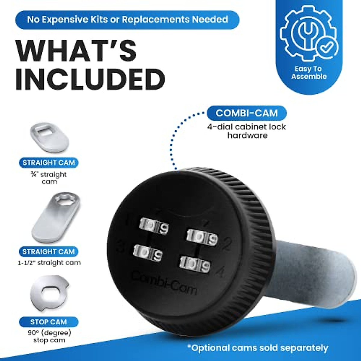 Combi-Cam FJM Security 7803S-Black, 1 Pack, Black