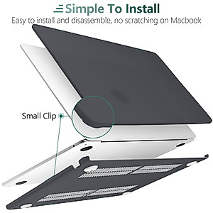 DONGKE Compatible with M3 MacBook Air 15 Inch 2024 2023 Case Model A3114 A2941 M2 with Liquid Retina Display & Touch ID, Protective Plastic Hard Shell Cover with Keyboard cover - Matte Black