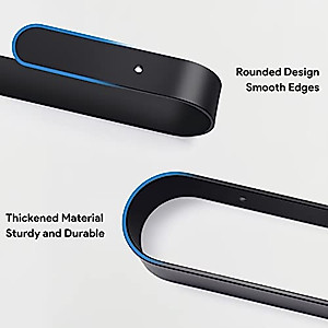 Homusthave Hand Towel Holder, 12 Inch Hand Towel Bar Self Adhesive & Screw Wall Mounted, Aluminum Hand Towel Hanger Towel Ring/Rack for Bathroom Kitchen, Matte Black