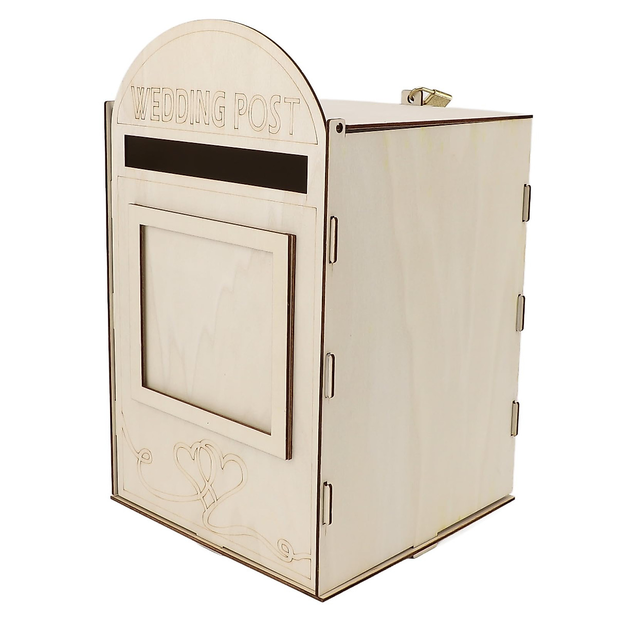 Yoidesu Wooden Wedding Mailbox Post Box, Vintage, Multipurpose Box for Weddings, Parties, Anniversaries, Graduations and Baby Showers,33.1 x 20.3 x 20.3cm (JM01617)